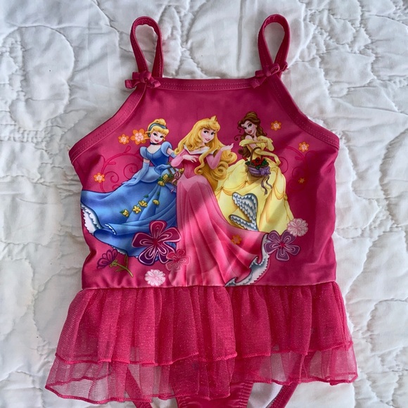 Disney | Swim | Disney Store Pink Princess Bathing Suit | Poshmark